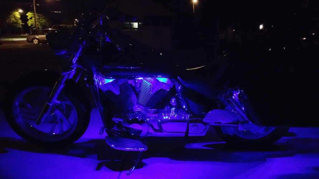 8 PIECE 102 LED NEON MOTORCYCLE KIT BODY AND ENGINE ACCENT LIGHTING ...